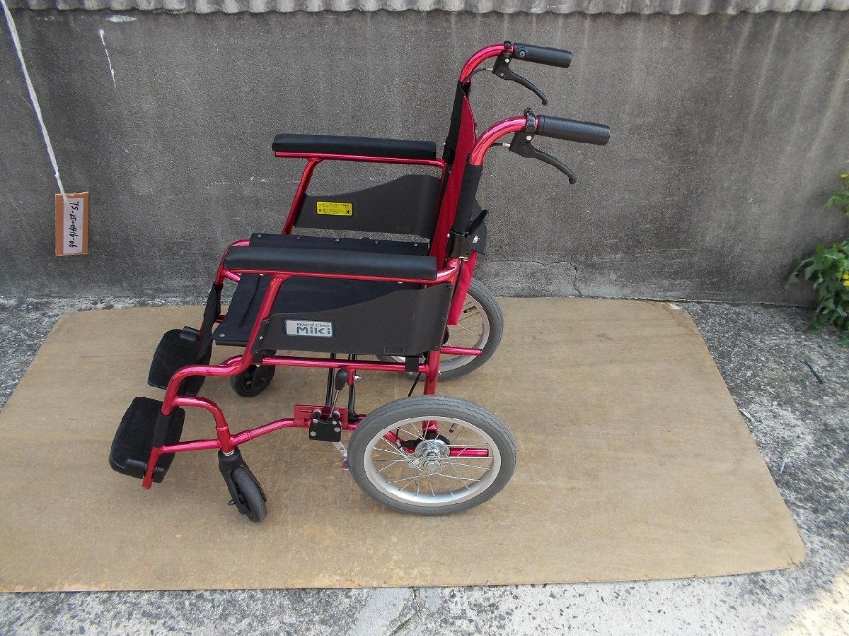 Yahoo!オークション - TS-25-0416-06 ミキ軽量車いす キャリカル 介助...