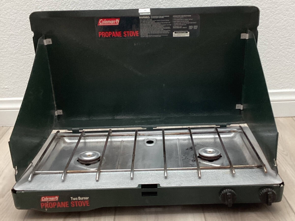 Yahoo!オークション - VINTAGE Coleman Two Burner Camp Propane Stove...