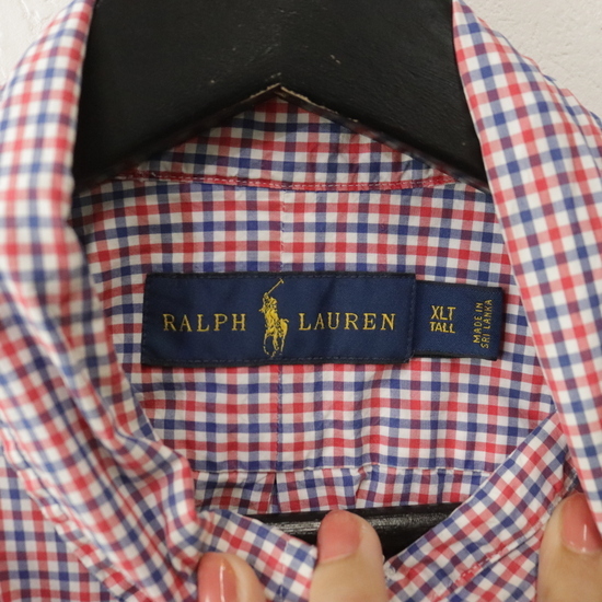 Yahoo!オークション - P699 2000年代製 RalphLaurenラルフローレン 半...