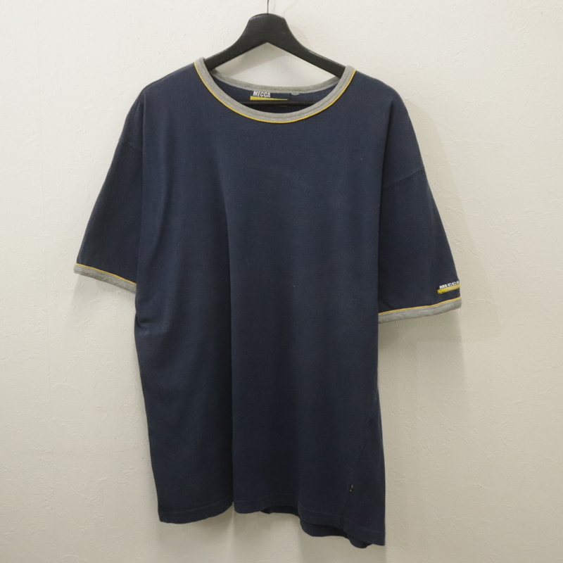 Yahoo!オークション - j408 2000年代製 MECCA メッカ 無地 リンガーTシ...