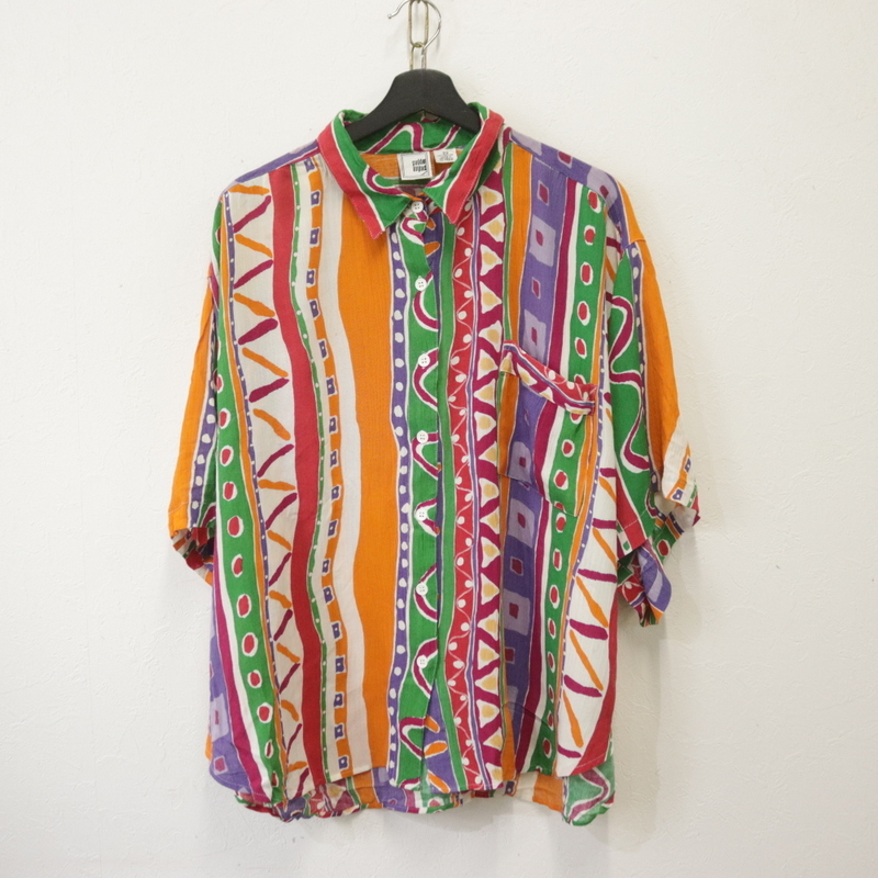 Yahoo!オークション - S480 80sビンテージ SUDDENIMPACT 総柄 半袖 レ...