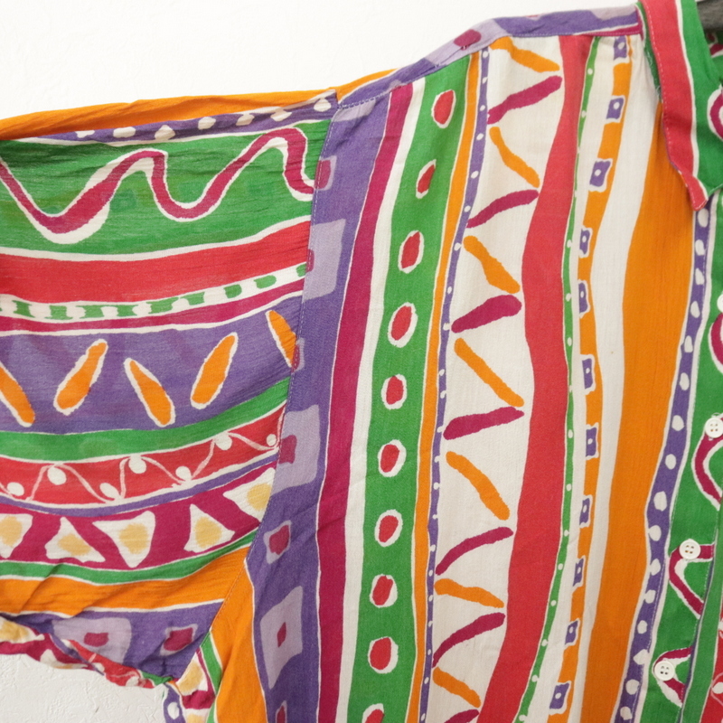 Yahoo!オークション - S480 80sビンテージ SUDDENIMPACT 総柄 半袖 レ...