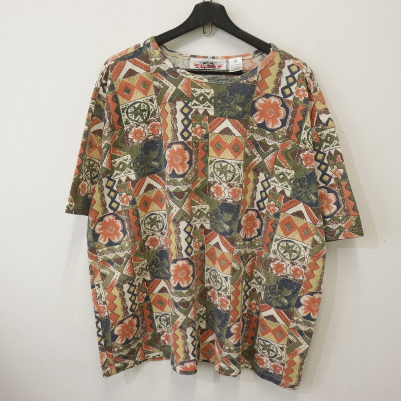 Yahoo!オークション - P748 90sビンテージ EXTRATOUCH 総柄プリントTシ...