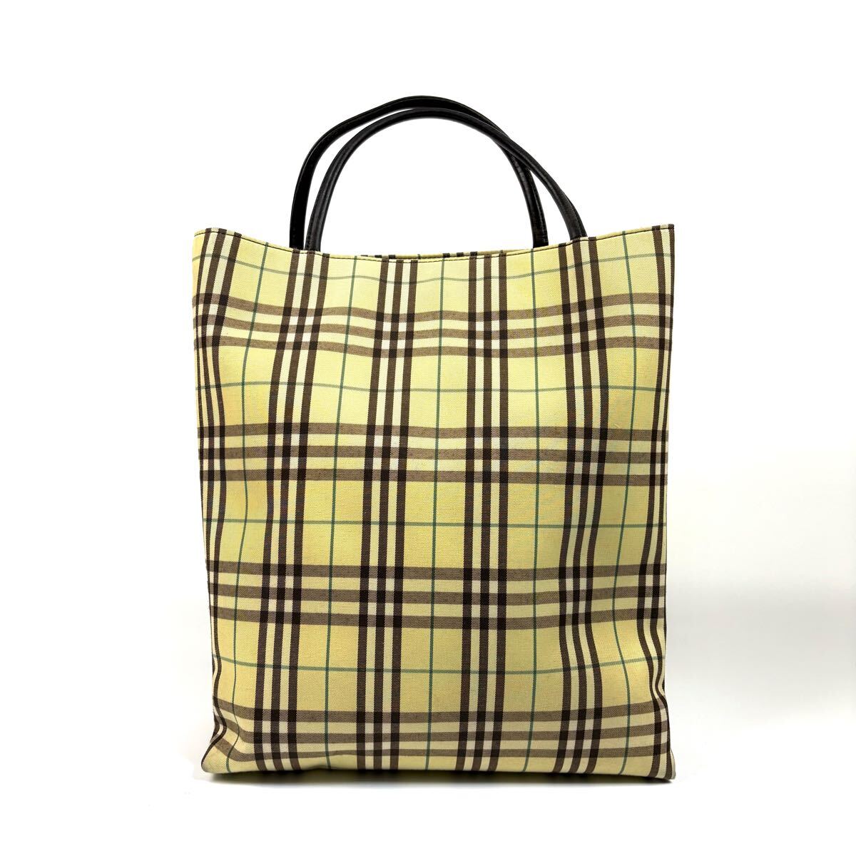 美品】BURBERRY バーバリー ノバチェック キャンバス レザー 美品】BURBERRY バーバリー ノバチェック キャンバス レザー