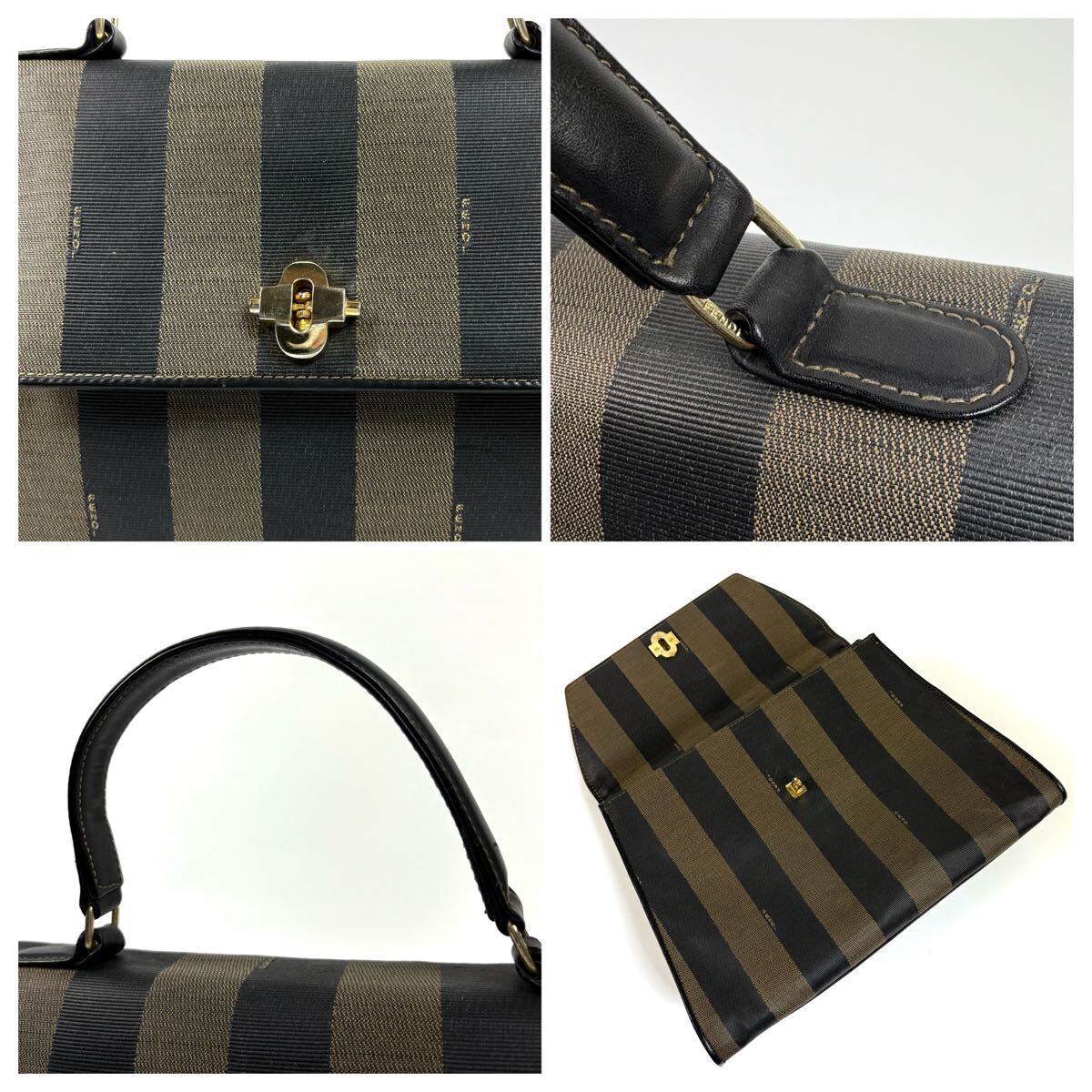美品】FENDI フェンディ PVC レザー 2WAY ハンドバッグ 美品】FENDI フェンディ PVC レザー 2WAY ハンドバッグ