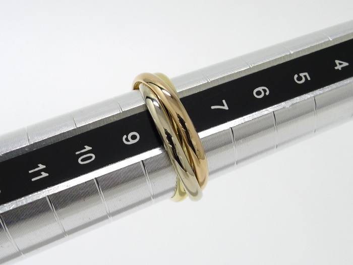 Yahoo!オークション - Cartier トリニティ リング 750YG WG PG K18YG W...