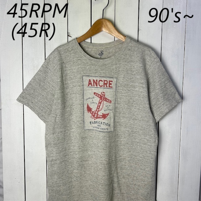 Yahoo!オークション - JTP 91 90s～ 45RPM アンカーTシャツ 4 杢グレー...