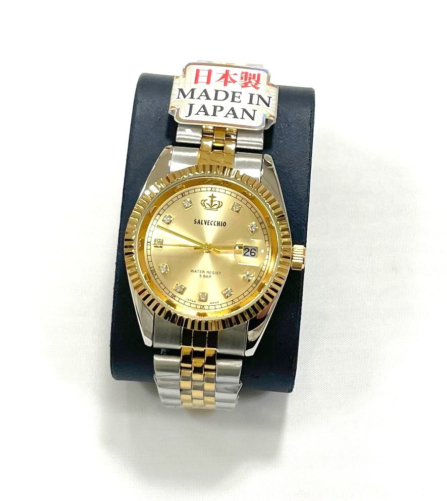 ☆稼働品 SALVECCHIO サルベッキオ SV-AM268 デイト ゴールド ☆稼働品 SALVECCHIO サルベッキオ SV-AM268 デイト ゴールド
