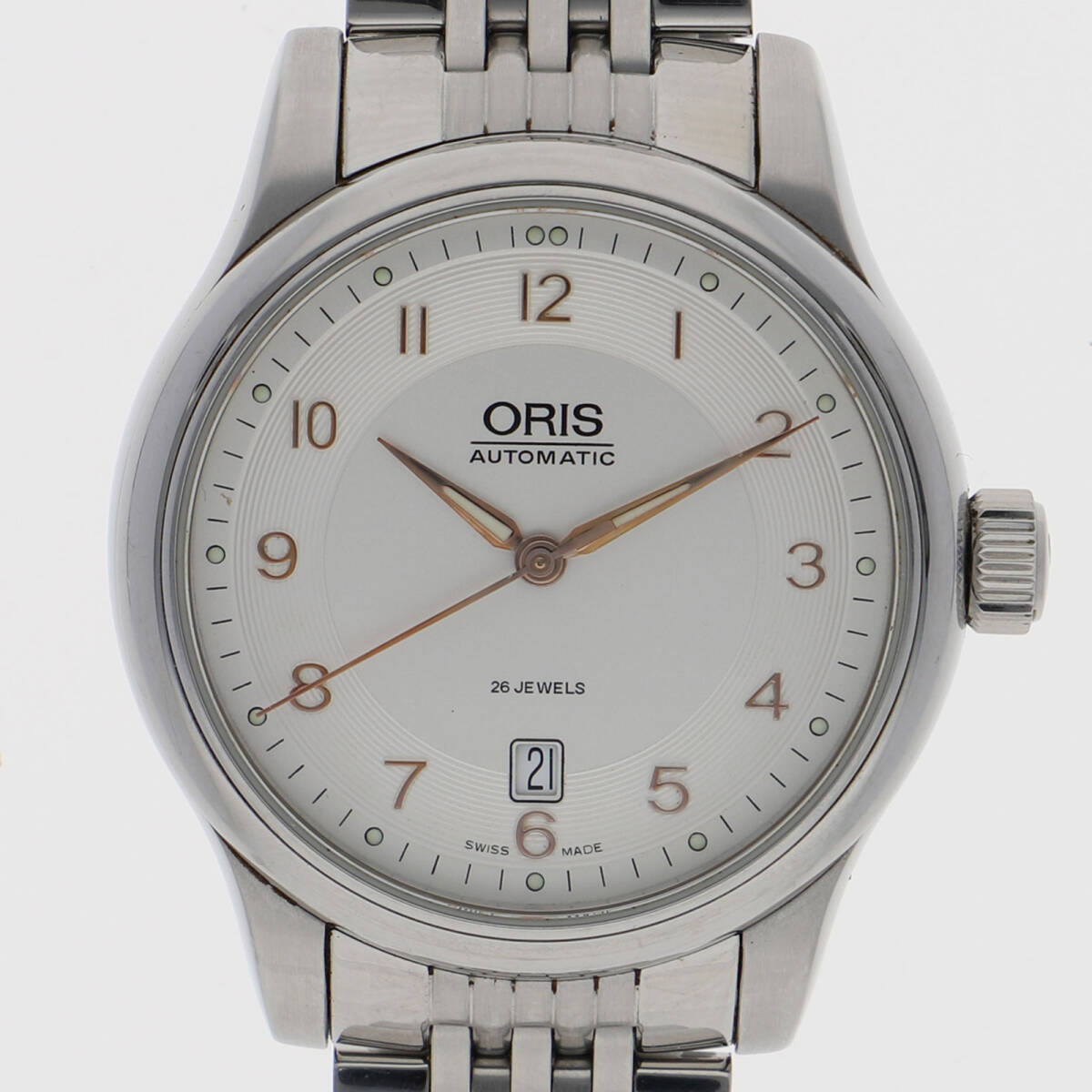 Yahoo!オークション - ORIS オリス 7594 クラシック デイト シルバーダ...