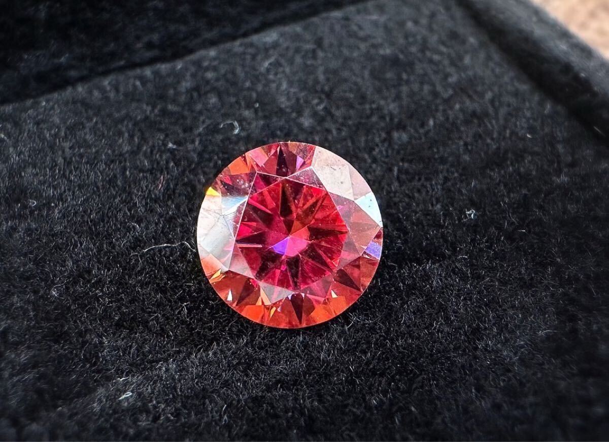 Yahoo!オークション - モアサナイト Rainbow レインボーレッド 3.0CT 9...