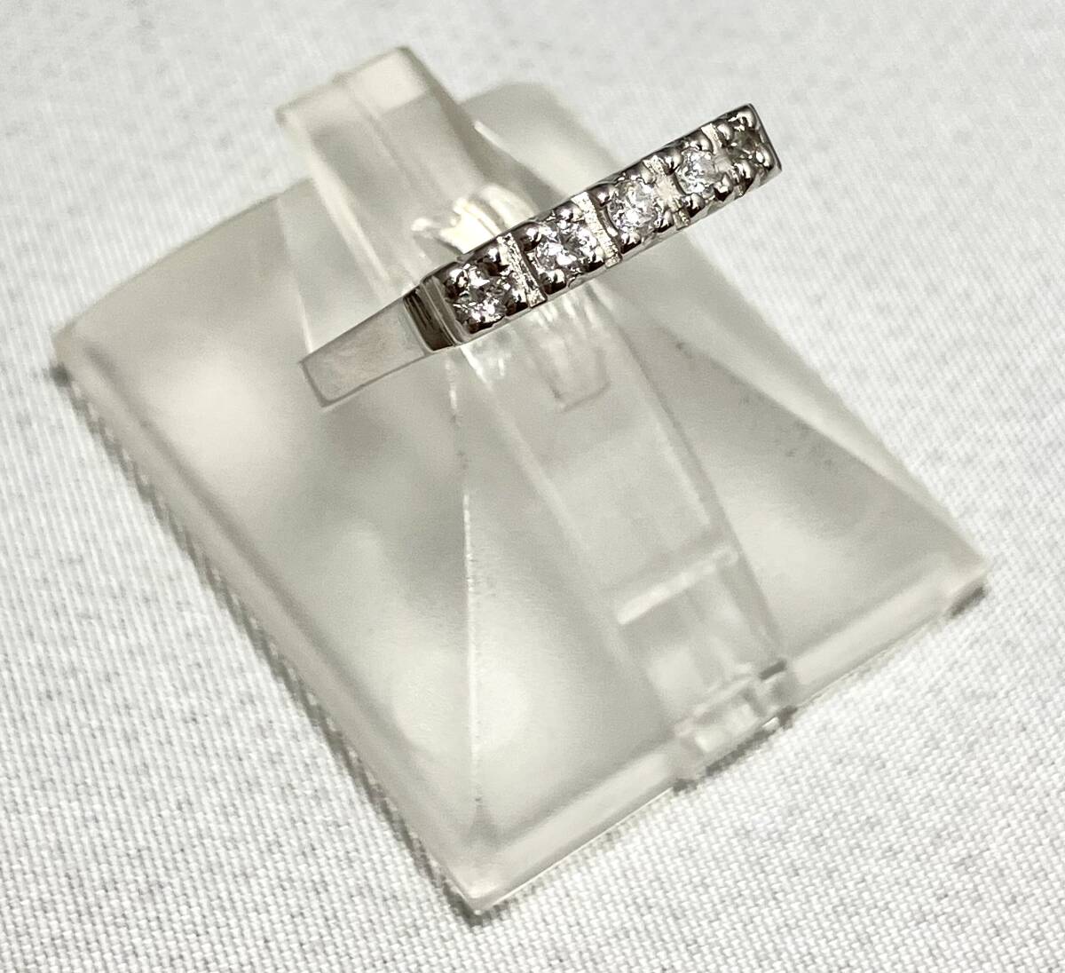 Yahoo!オークション - 新品仕上済み 鑑別書付き Pt850 2.4g 8.5号 D0.1...