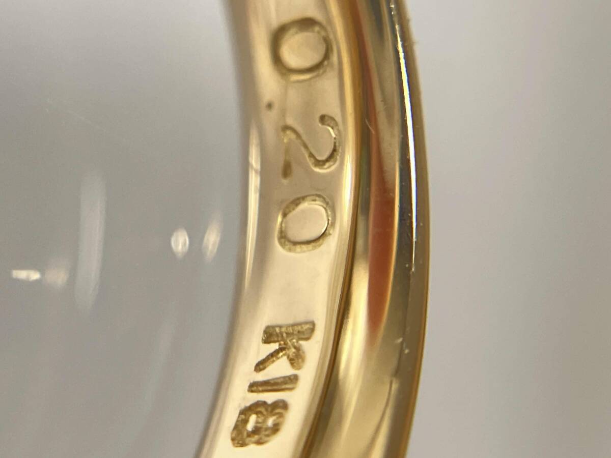 Yahoo!オークション - K18 ゴールド D0.20ct 約9.5号 総重量約2.7g リ...