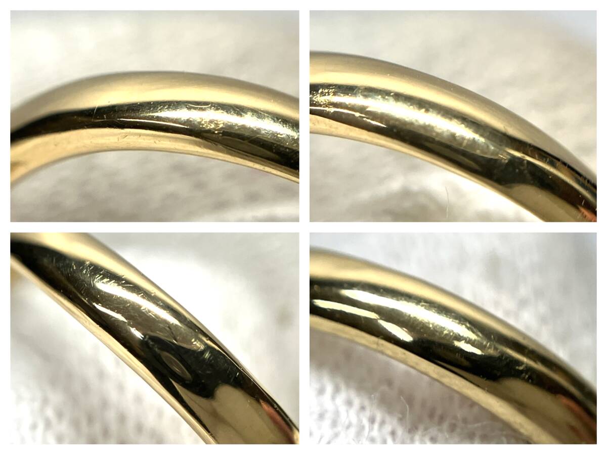 Yahoo!オークション - K18 リング 6.5号 2.3g H1.1×W0.4cm 石付 V字リ...