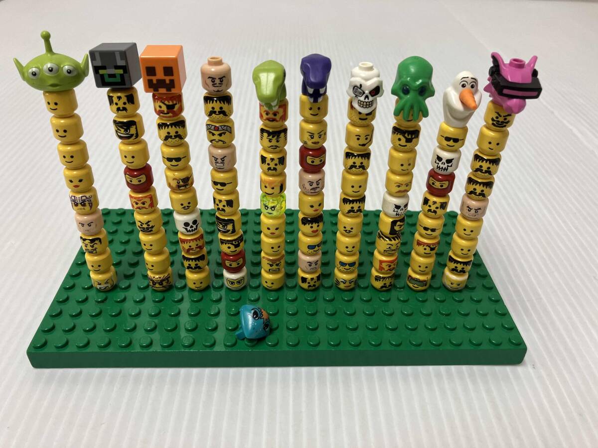 LEGO レゴ ミニフィグ用 ヘッド 頭 顔 パーツのみ 大量 100個 LEGO レゴ ミニフィグ用 ヘッド 頭 顔 パーツのみ 大量 100個