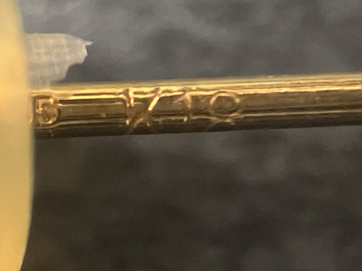 Yahoo!オークション - K18 イエローゴールド 片耳ピアス 総重量0.17g ...