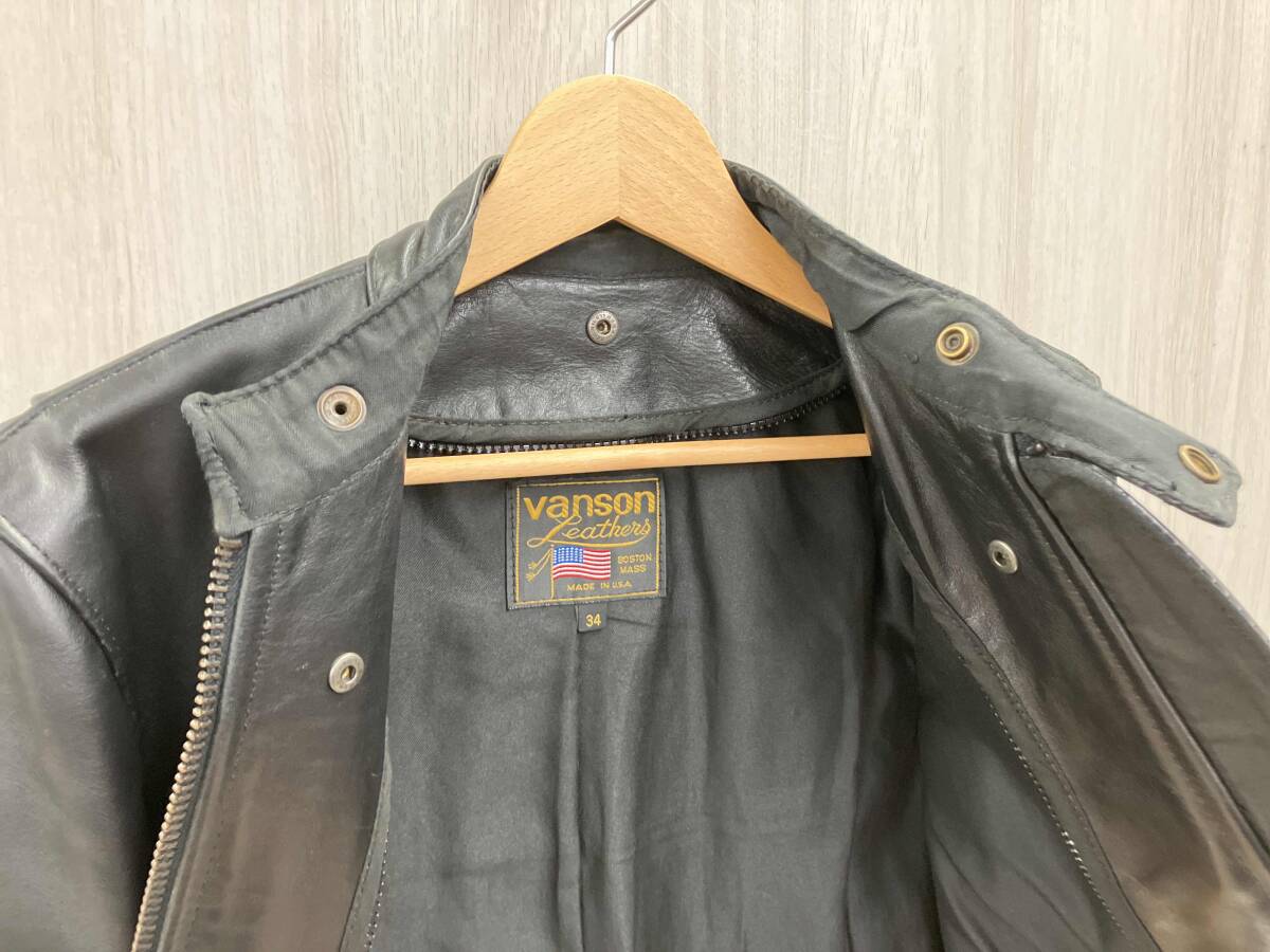 Yahoo!オークション - VANSON バンソン シングルライダース サイズ34 ...