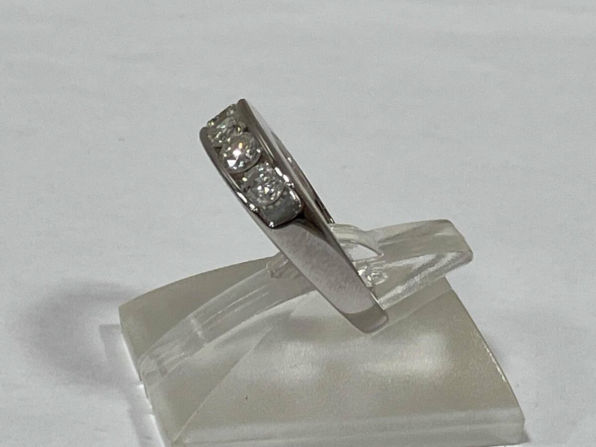 Yahoo!オークション - Pt900/ダイヤモンド/#12.5/D1.00ct/4.9gリング