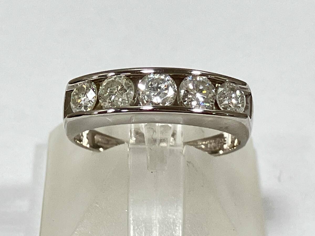 Yahoo!オークション - Pt900/ダイヤモンド/#12.5/D1.00ct/4.9gリング
