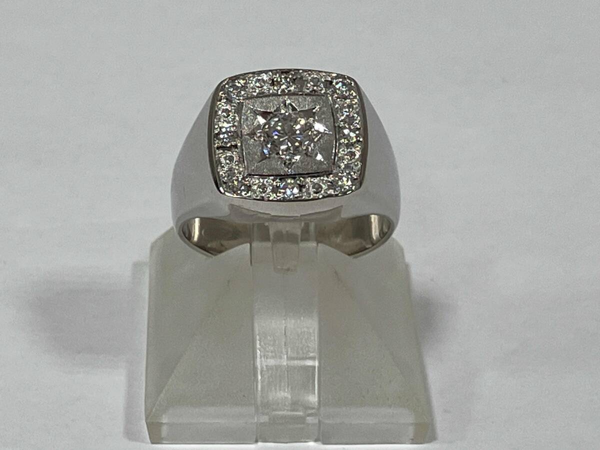 Yahoo!オークション - Pt900/#13/D0.302ct/17.0gリング