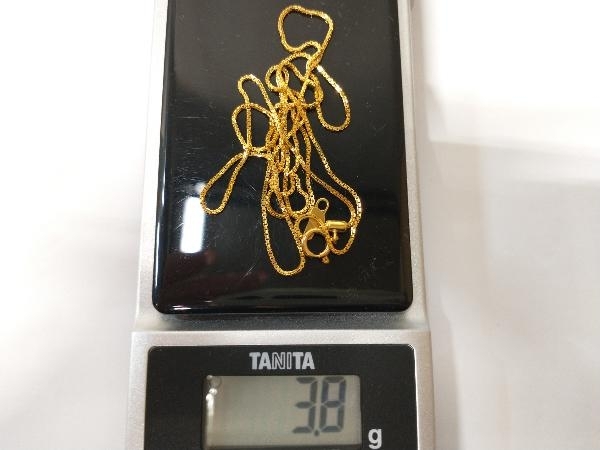 Yahoo!オークション - K24 ゴールド 全長最大約60cm 総重量約3.8g ネッ...