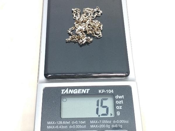 Yahoo!オークション - K18WG デザインチェーンネックレス 1.5g 40cm 2m...