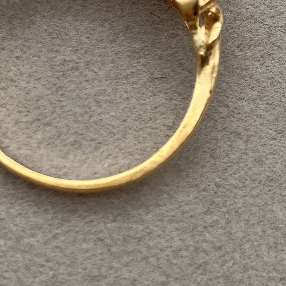 Yahoo!オークション - K18 18金 デザインリング ダイヤ0.03ct 9.5号 2....