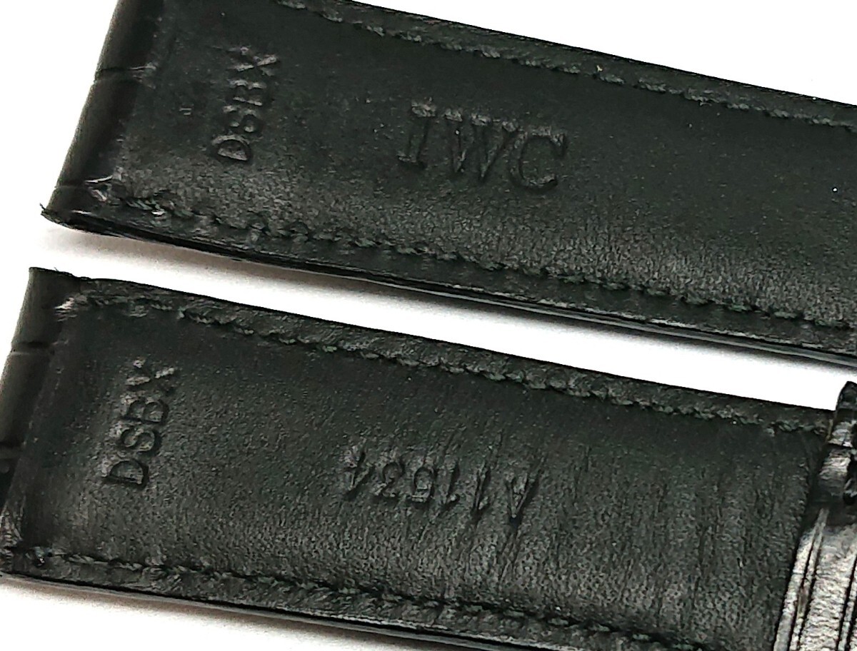 Yahoo!オークション - IWC 純正 アリゲーター ベルト 20mm ブラック 未...