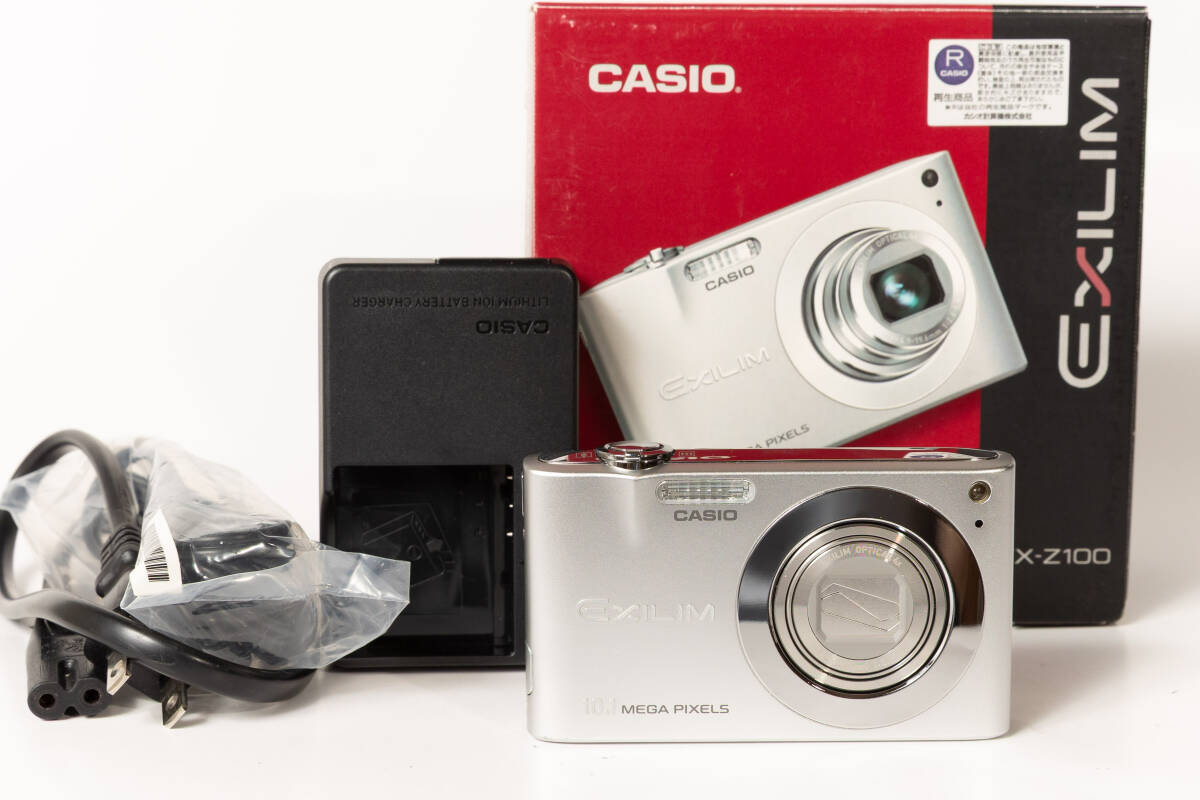 Yahoo!オークション - CASIO カシオ EXILIM EX-Z100 SR シルバー 動作...