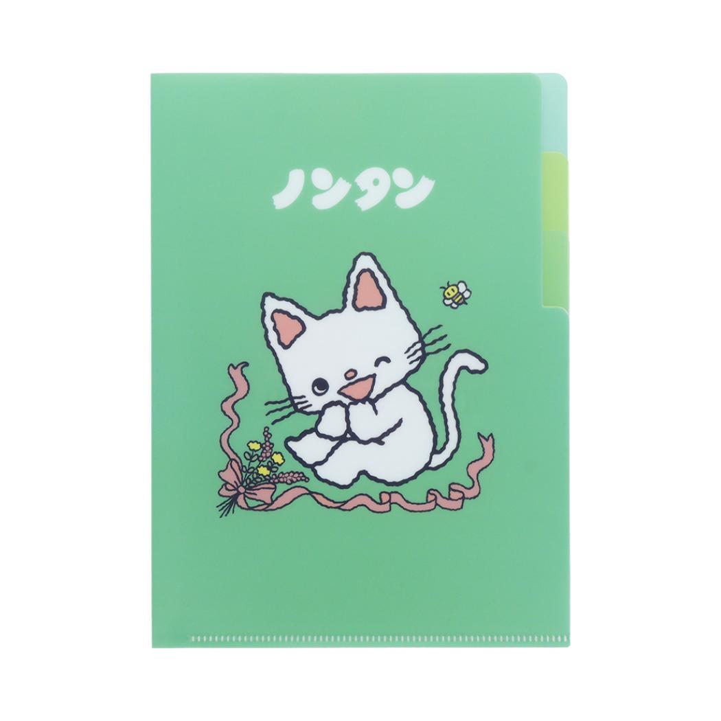 Yahoo!オークション - ノンタン ポケットファイル クリアファイルA5 3P...