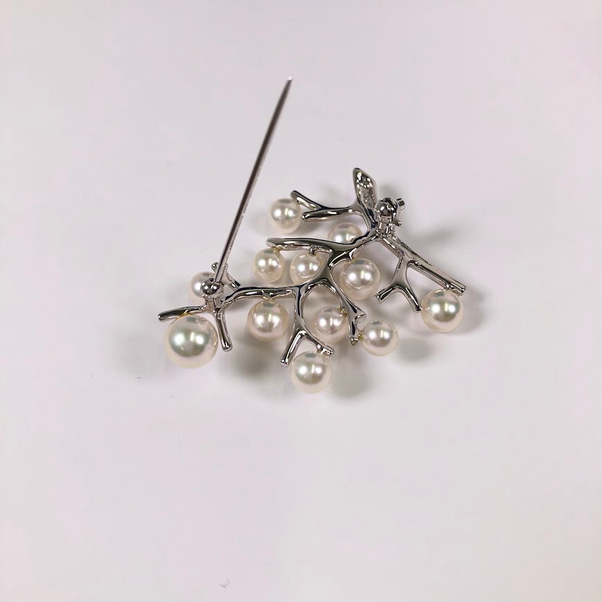 □【買取まねきや】ミキモト MIKIMOTO パールブローチ 幸福の木 □【買取まねきや】ミキモト MIKIMOTO パールブローチ 幸福の木