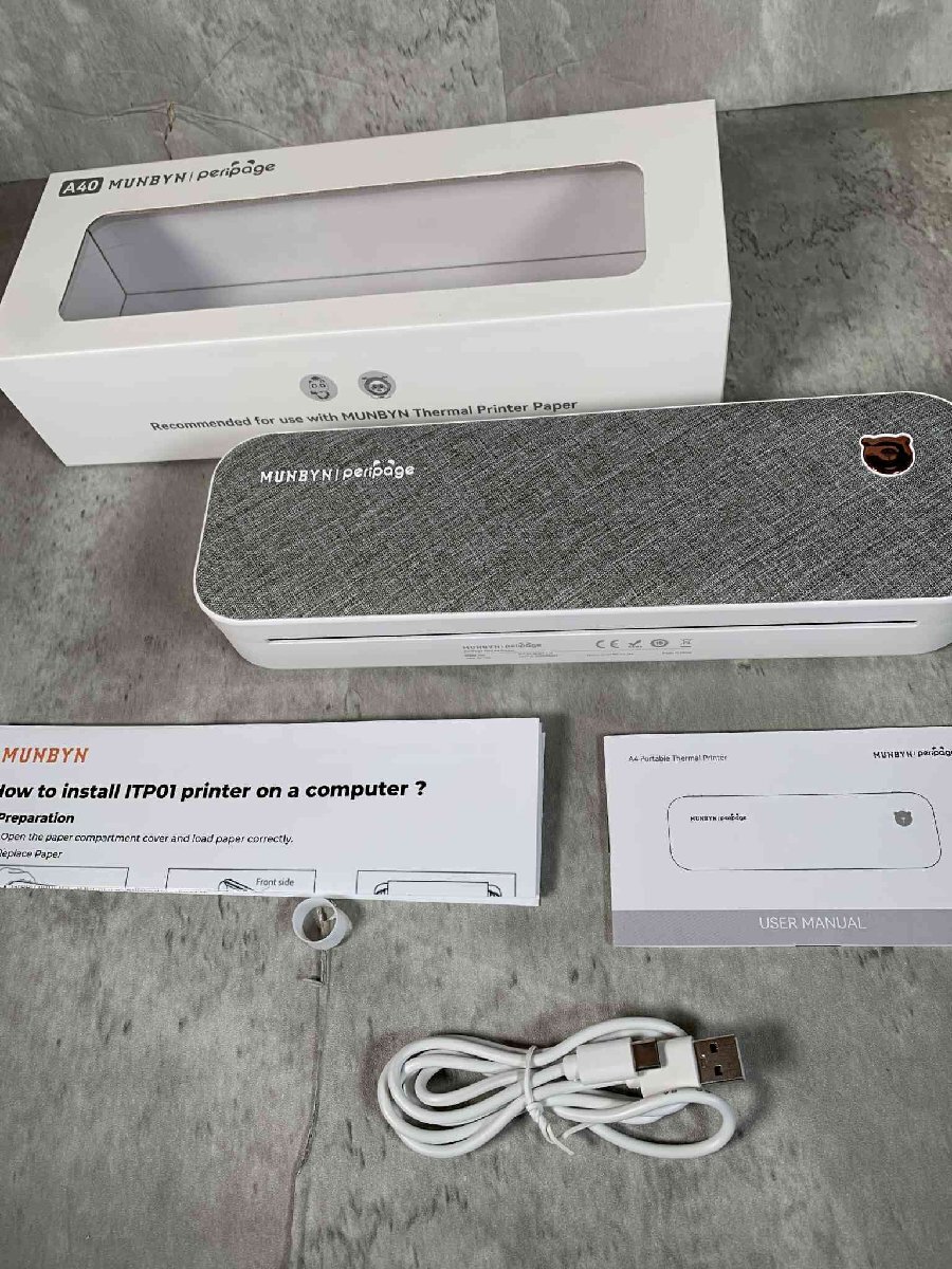 Yahoo!オークション - 【美品】MUNBYNI peripage ミニA4プリンター A40...