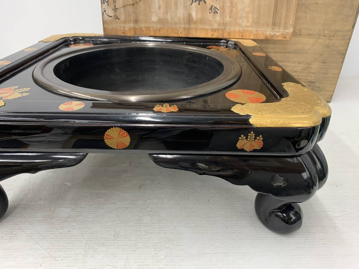 Yahoo!オークション - 29094 火鉢 高台寺蒔絵 一九六七年 木箱 写真追...