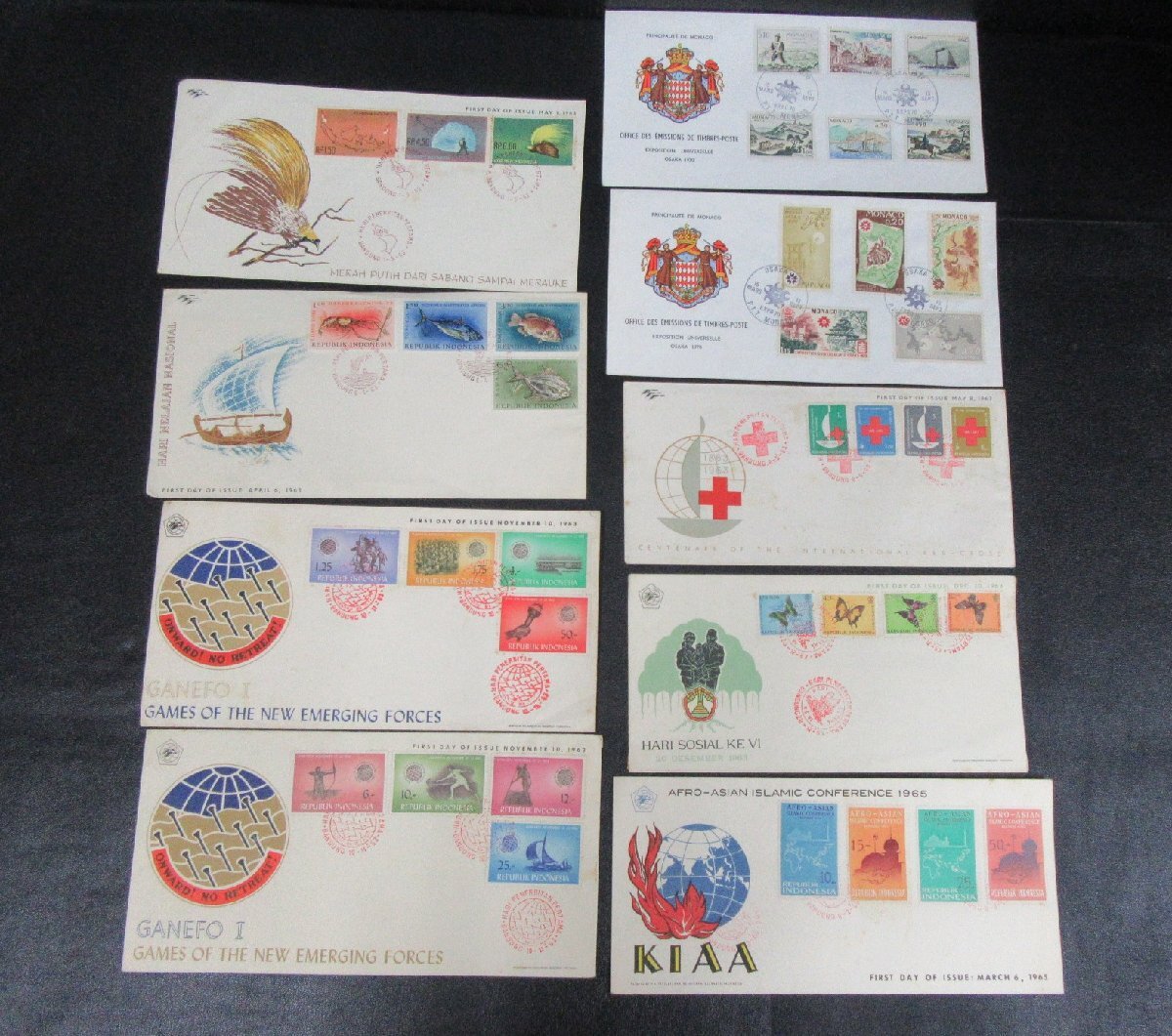 Yahoo!オークション - 021MAR25 横浜古物 インドネシア FDC 1963年 GAM...