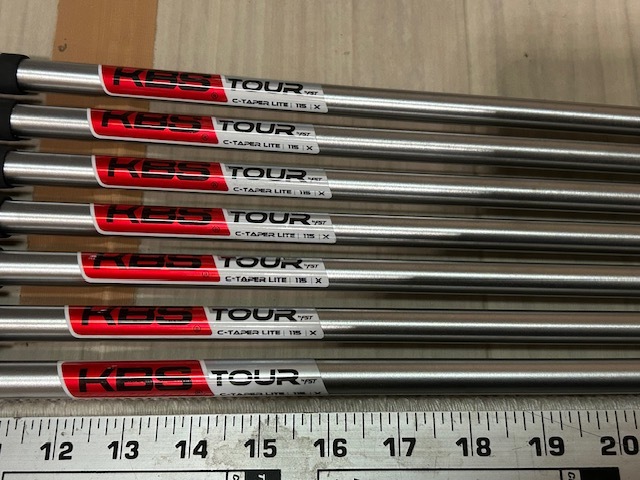 Yahoo!オークション - 中古【アイアン用シャフト 7本セット】KBSシャフ...
