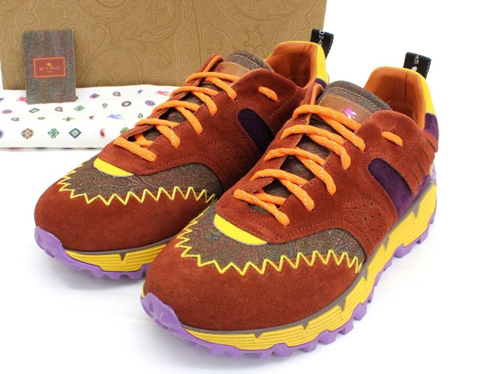 Yahoo!オークション - 13万新品 44=29cm【ETRO】エトロ ターコイズスタ...