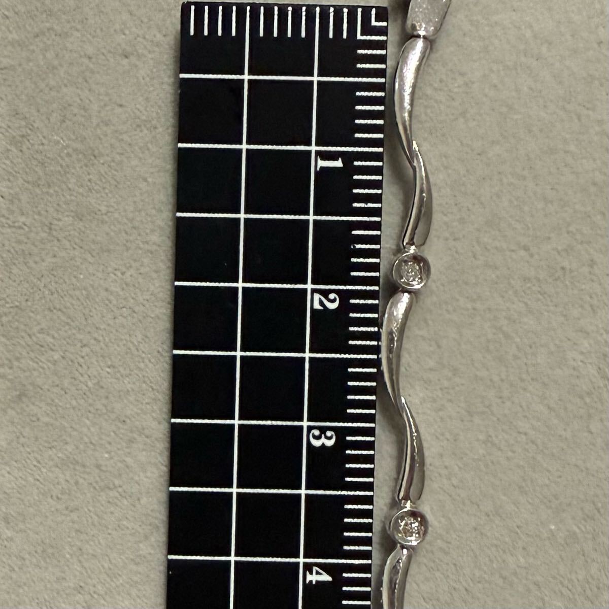 Yahoo!オークション - K14WG 4.2g 天然ダイヤモンド ブレスレット ホワ...