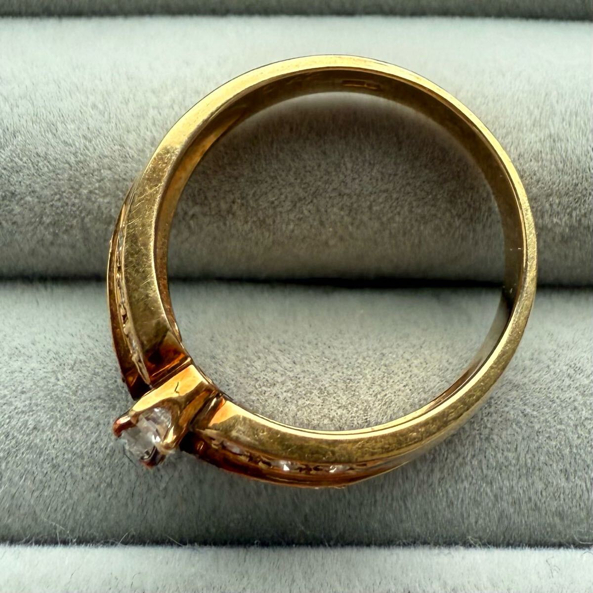 Yahoo!オークション - K18 D0.42 4.7g 天然ダイヤモンド 無色透明 ゴー...