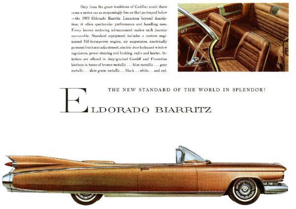 Yahoo!オークション - 1959年の自動車広告 キャデラック 全3点 A4→A3...