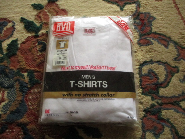 Yahoo!オークション - BVD U首半袖Tシャツ アンダーシャツ L 白 2...