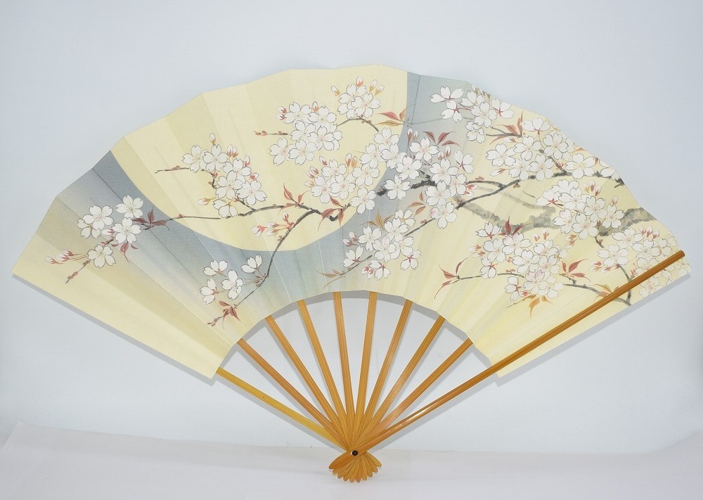 Yahoo!オークション - 飾扇 月に桜/月に芒絵 (1) 複製 02-8907-01
