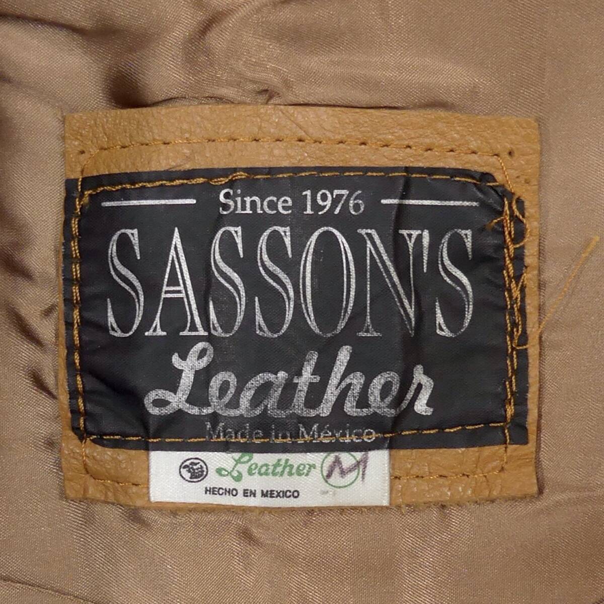 Yahoo!オークション - 即決 メキシコ製 SASSON’S メンズ M レザーベス...