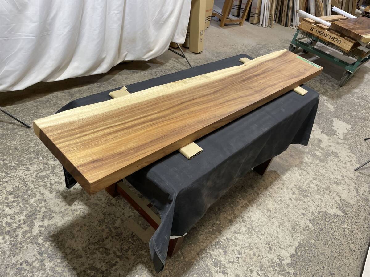 モンキーポッド4155 一枚板無垢 乾燥材 2220x310-320x50mm モンキーポッド4155 一枚板無垢 乾燥材 2220x310-320x50mm