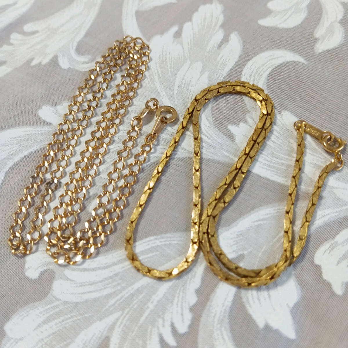 Yahoo!オークション - K18GF チェーン ネックレス 2点 ヴィンテージ