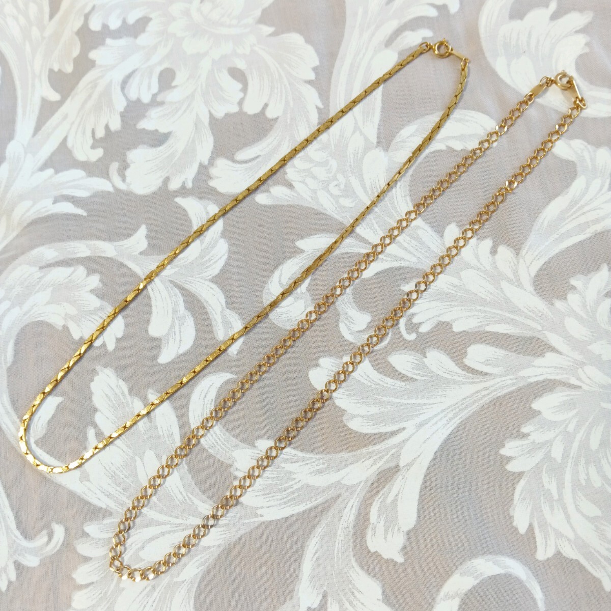 Yahoo!オークション - K18GF チェーン ネックレス 2点 ヴィンテージ