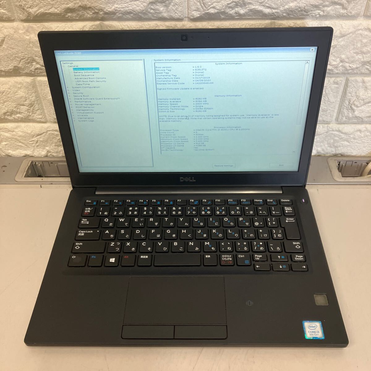 Yahoo!オークション - B168 DELL Latitude 7290 P28S Core i3 8130U メ...