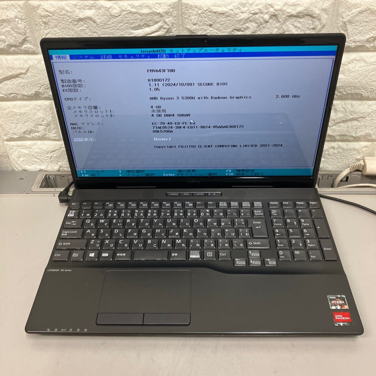 Yahoo!オークション - D172 富士通 LIFEBOOK AH43/F1 FMVA43F1BB AMD R...
