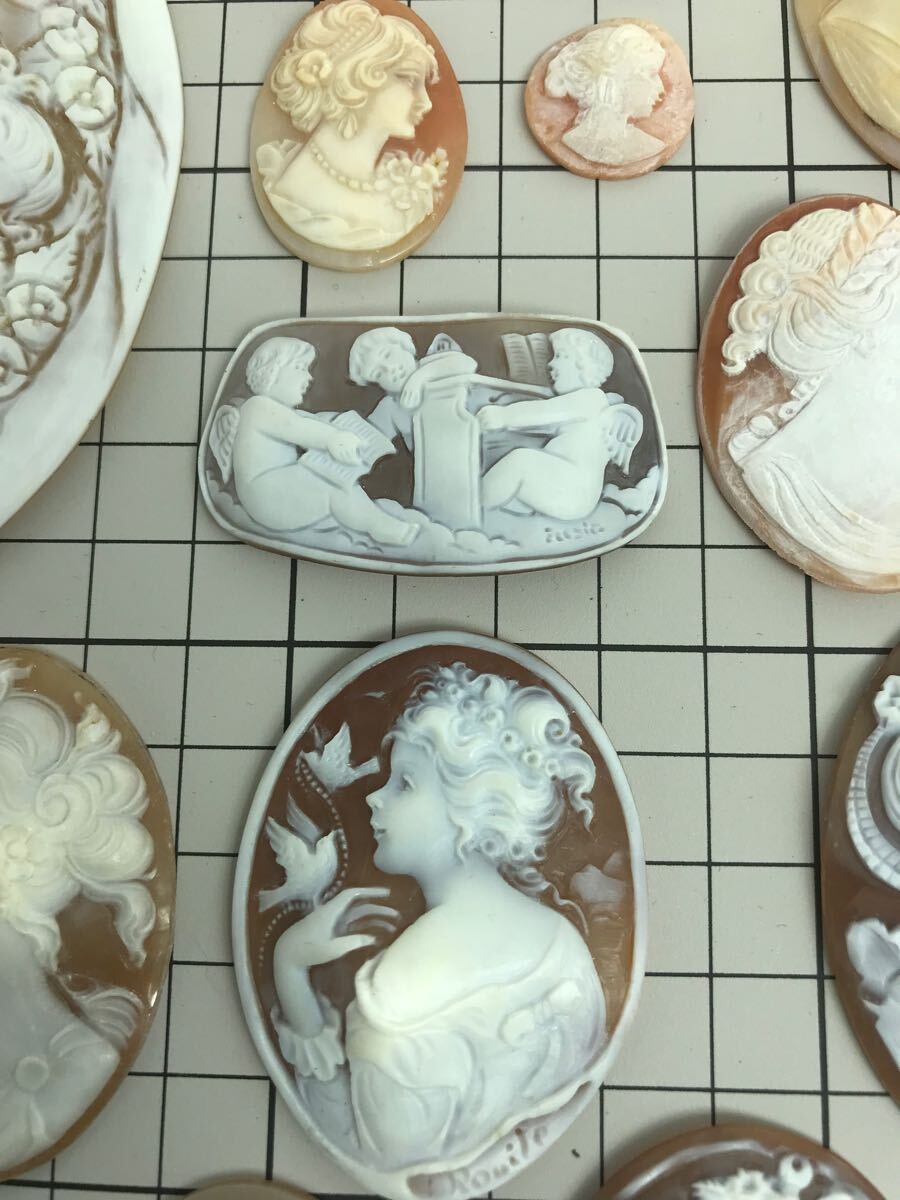 ☆掘り出し物☆ シェルカメオ ルースまとめて カメオ ブローチ ☆掘り出し物☆ シェルカメオ ルースまとめて カメオ ブローチ