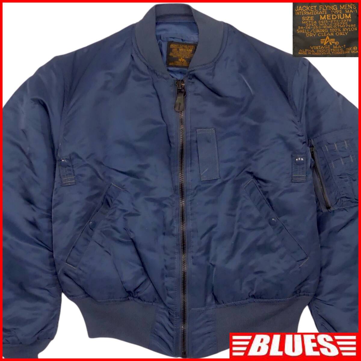 Yahoo!オークション - 即決 アメリカ製 ALPHA メンズ M フライトジャケ...