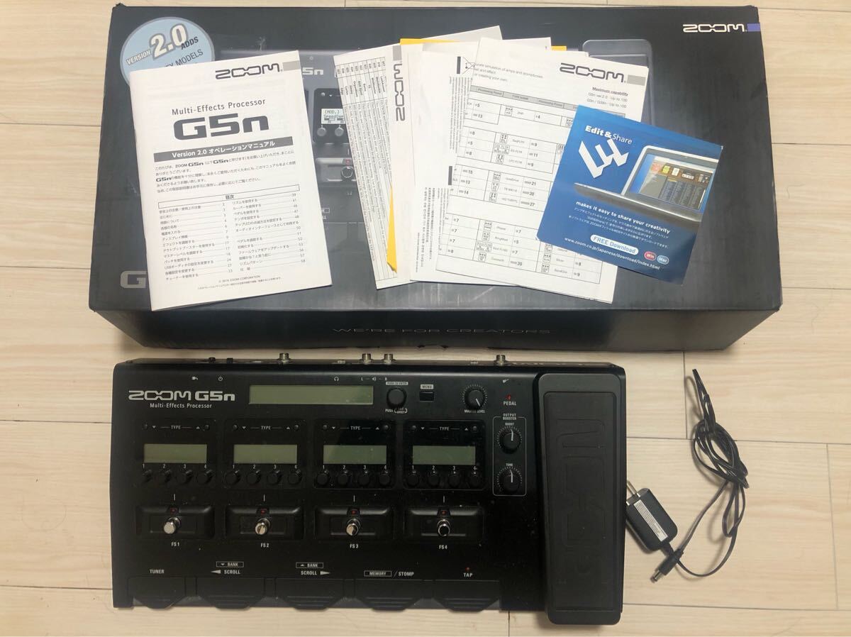 Yahoo!オークション - ZOOM G5n マルチエフェクトプロセッサー マルチ...