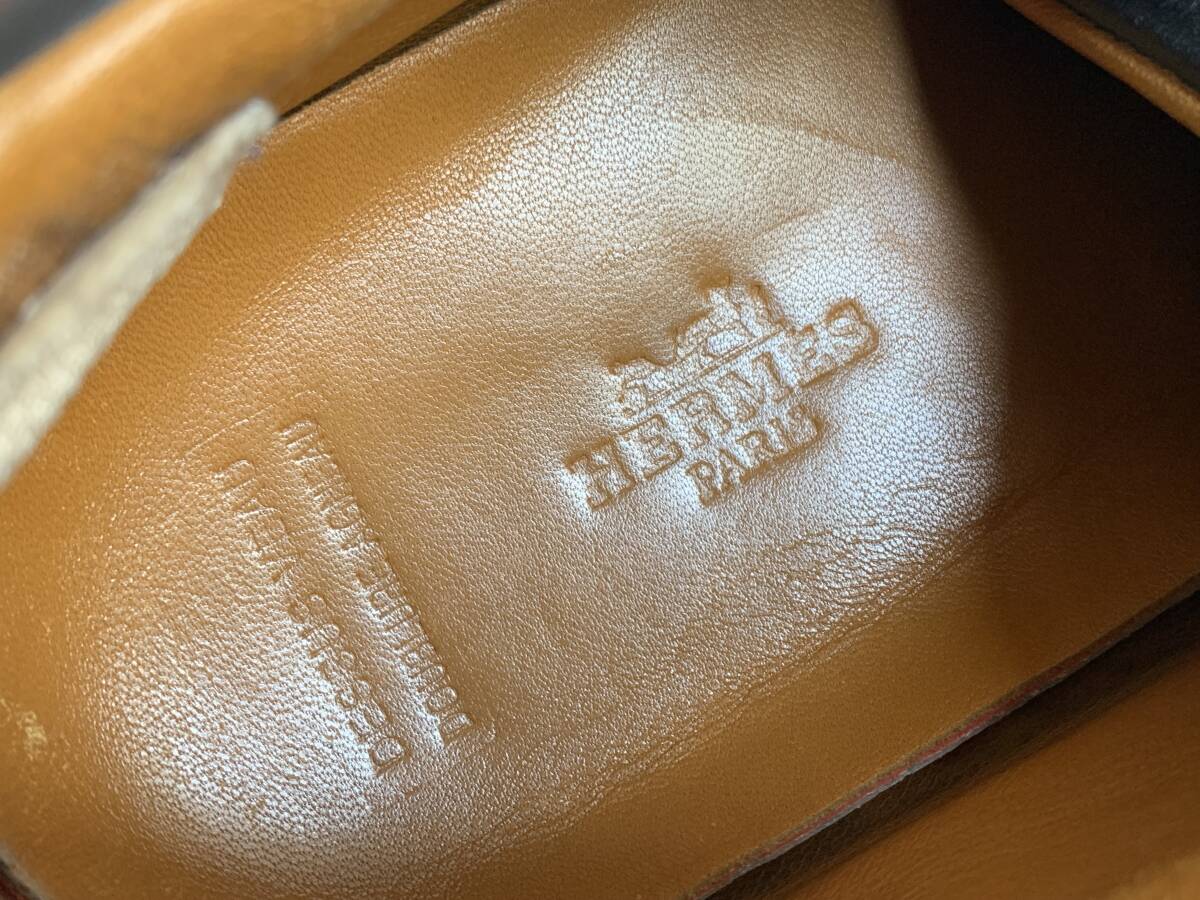 Yahoo!オークション - ⑤u215 Herms エルメス クイックレザースニーカ...